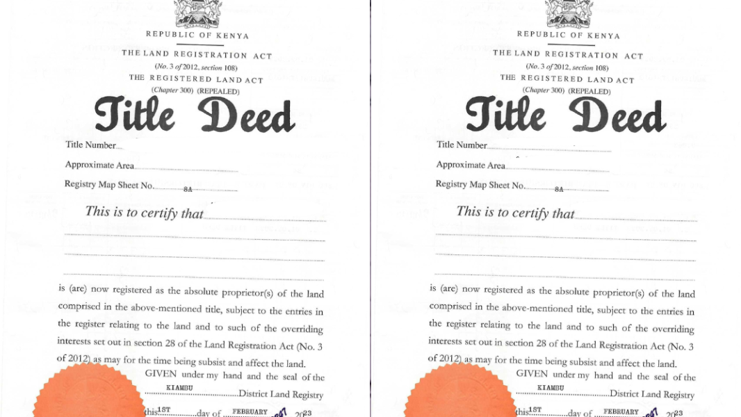 The process of updating the previous title deed to the new digital ...